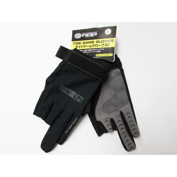 Rivalley 【中古未使用品※タグ付き】リバレイ RBB タイドゲームグローブ3C 7681 ブラック サイズ：L ネコポス対応商品 : ギル Yahoo店 - 通販 - Yahoo!ショッピング