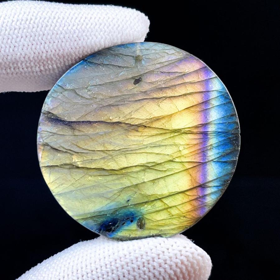 PROME 天然石 一点物 特別仕様品・ラブラドライト・彫刻品・上下の穴・使い方動画付き（ネックレス ＆ ペンダント＆ブレスレット多用型）A00491 : 天然石工場直売店 PROME ...