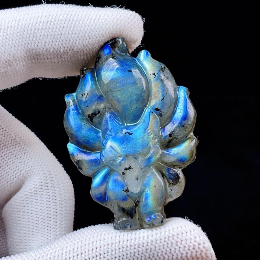 PROME 天然石 一点物 特別仕様品・ラブラドライト・彫刻品・上下の穴・使い方動画付き（ネックレス ＆ ペンダント＆ブレスレット多用型）A00806 : a00806 : 天然石工場直売店 ...