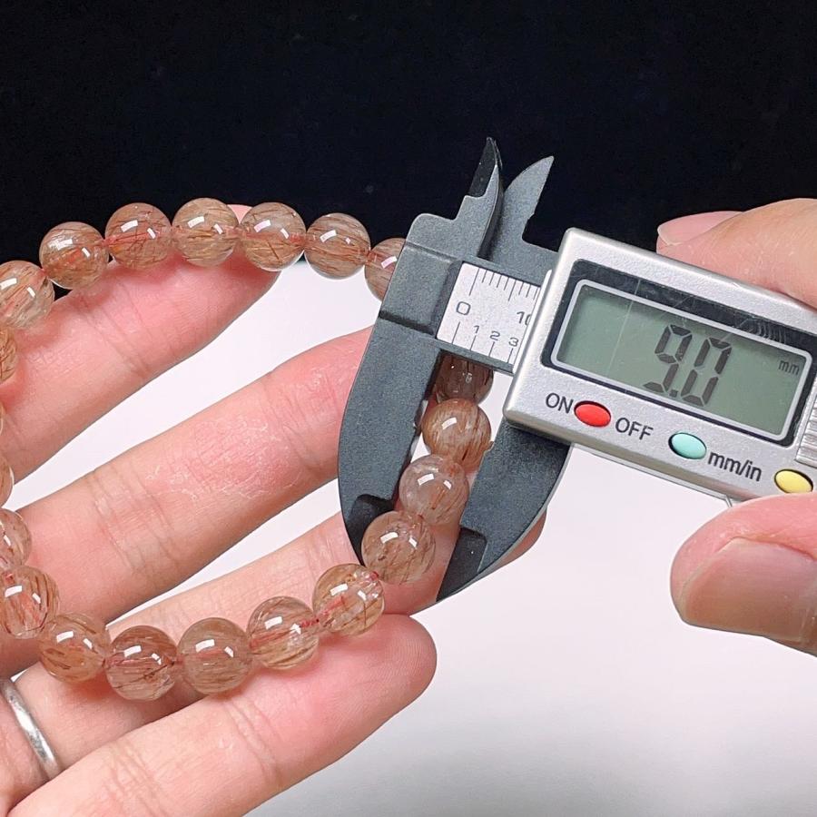 PROME 天然石 オレンジルチルクォーツ（金紅石入り水晶）9-9.8mm ブレスレット NO.P1197 : 天然石工場直売店 PROME - 通販 - Yahoo!ショッピング