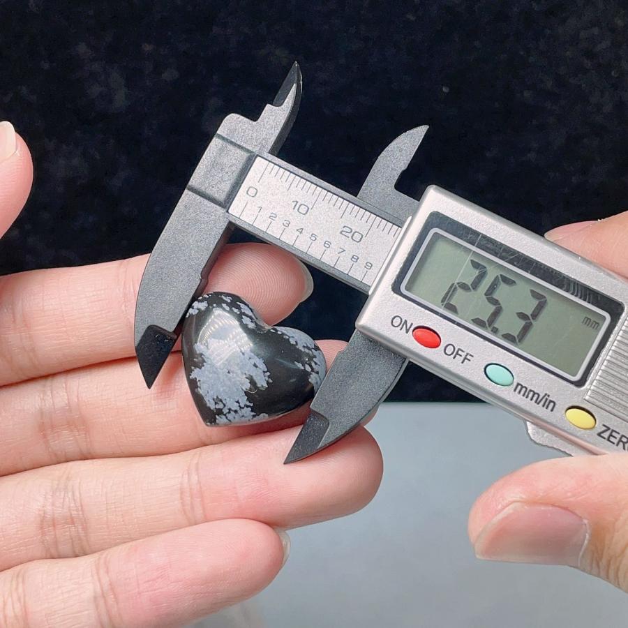 PROME 天然石 スノーオブシディアン 貫通孔 ハート 25mm NO.P131 : 天然石工場直売店 PROME - 通販 - Yahoo!ショッピング