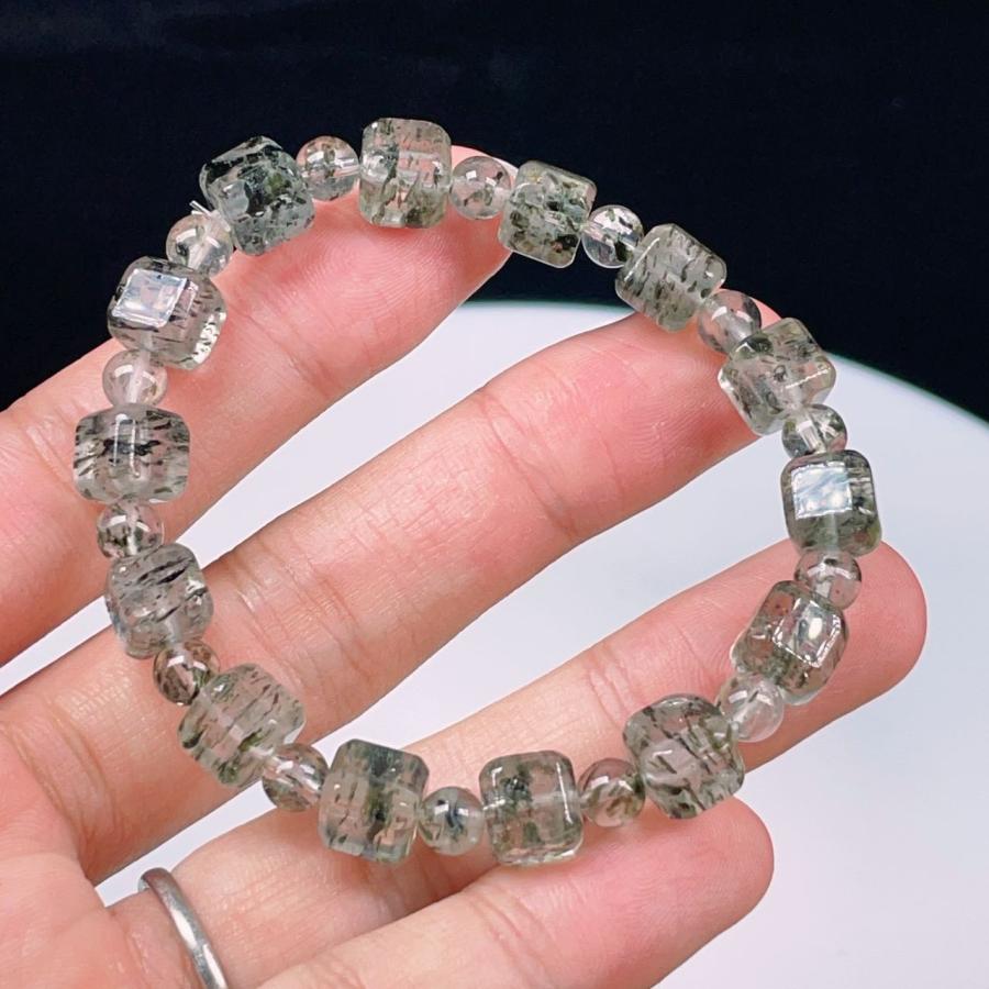 PROME 天然石 グリーンマイカインクォーツ 8mm ブレスレット NO.P1406 : p1406 : PROME 天然石 - 通販 - Yahoo!ショッピング