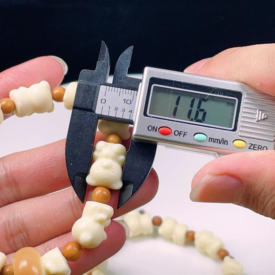 PROME 天然菩提根 (貝多羅樹の実) クマ & 白檀 ブレスレット NO.P1433 : 天然石工場直売店 PROME - 通販 - Yahoo!ショッピング