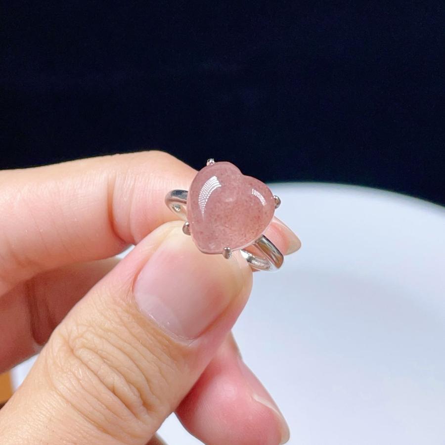 PROME 天然石 アフリカンストロベリークォーツ（ピンクエピドート） 銅指輪 フリーサイズ NO.P2065 : 天然石工場直売店 ...