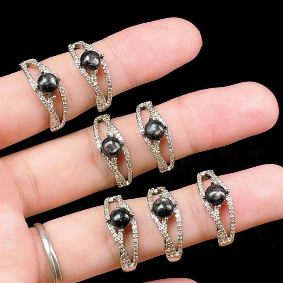 PROME 天然石 ハイパーシーン（スター・エンスタタイト） 銅指輪 フリーサイズ P2475 : 天然石工場直売店 PROME - 通販 ...