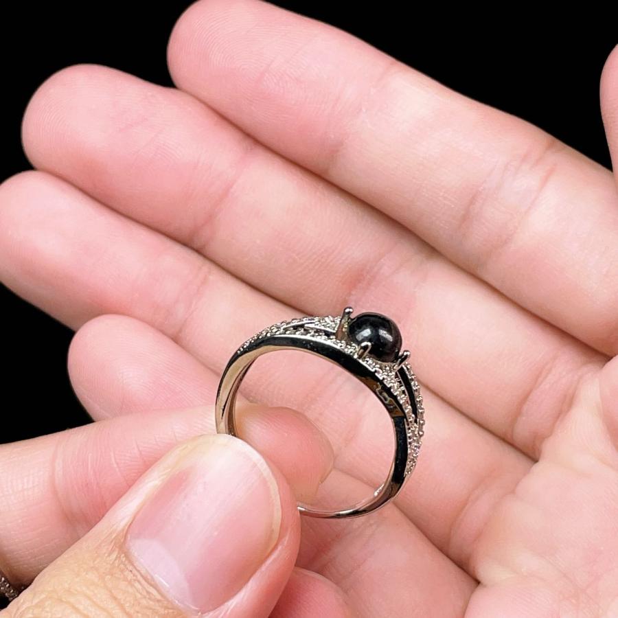 PROME 天然石 ハイパーシーン（スター・エンスタタイト） 銅指輪 フリーサイズ P2475 : 天然石工場直売店 PROME - 通販 ...