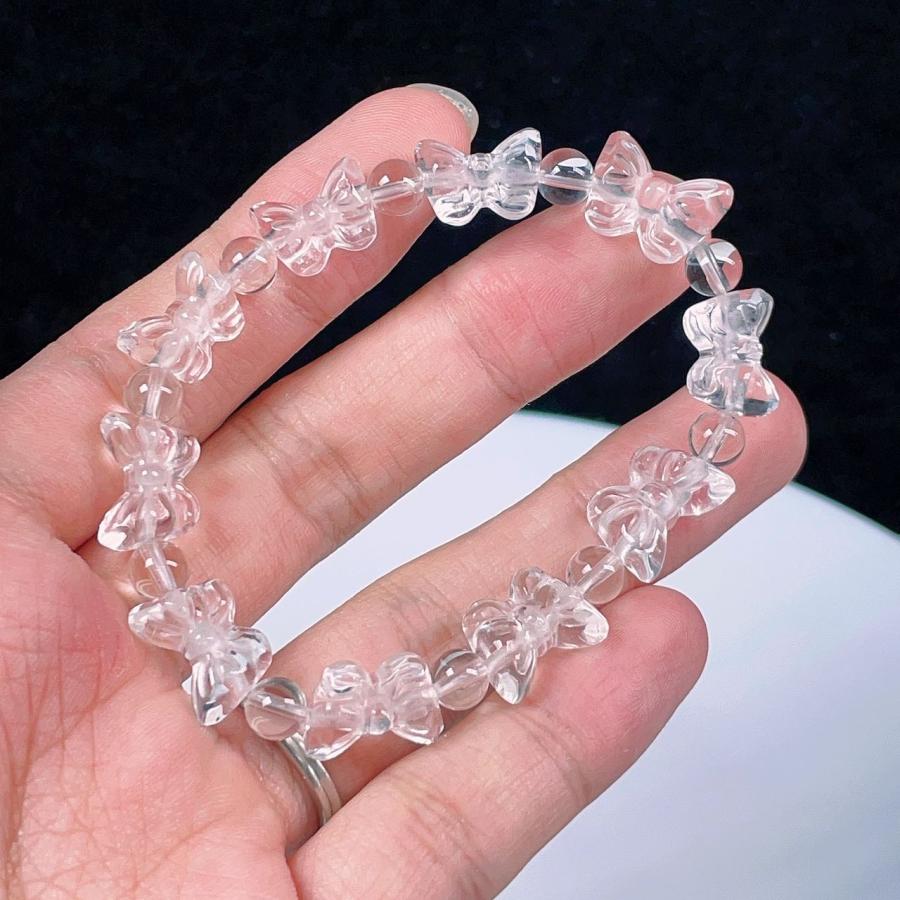 PROME 天然石 水晶 リボン ブレスレット NO.P693 : 天然石工場直売店 PROME - 通販 - Yahoo!ショッピング