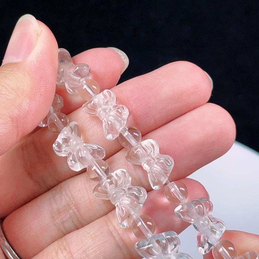 PROME 天然石 水晶 リボン ブレスレット NO.P693 : 天然石工場直売店 PROME - 通販 - Yahoo!ショッピング