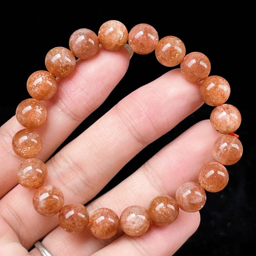 PROME 天然石 一点物 サンストーン ブレスレット NO.V17099 : 天然石工場直売店 PROME - 通販 - Yahoo!ショッピング