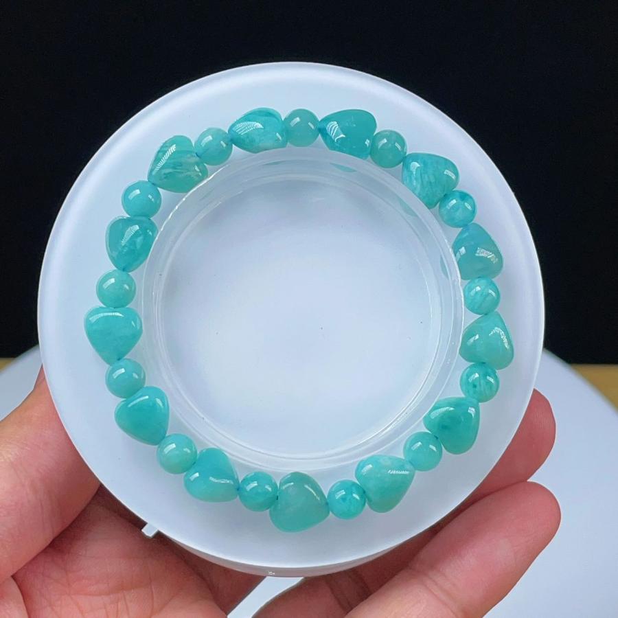 PROME 天然石 一点物 アマゾナイト (ペルー産) ブレスレット NO.V2234 : v2234 : PROME 天然石 - 通販 ...