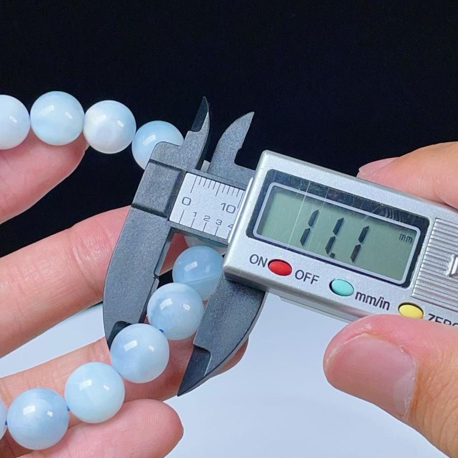 PROME 天然石 一点物 （鑑別書付き） ラリマー ドミニカ共和国産 ブレスレット NO.V2320 : 天然石工場直売店 PROME ...