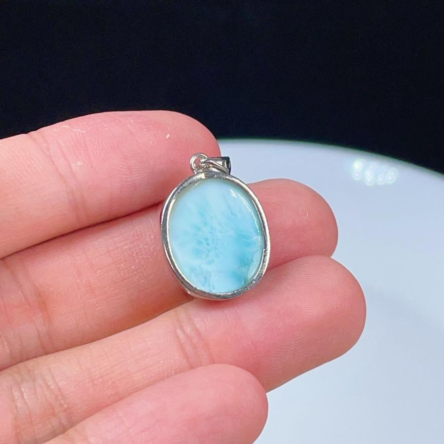 PROME 天然石 一点物 ラリマー （金属：銀） NO.V2424 : 天然石工場直売店 PROME - 通販 - Yahoo!ショッピング