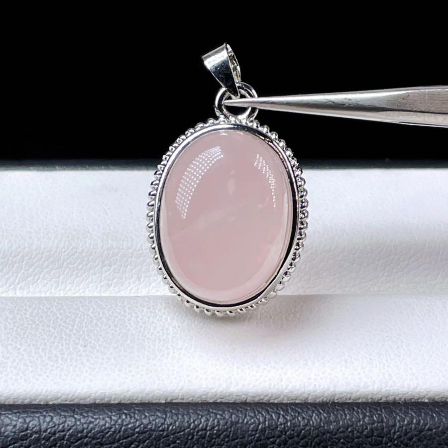 PROME 天然石 一点物・特別仕様品・ローズクォーツ・紅水晶・白銅・【14x21x10mm】ペンダントトップ v33225 : v33225 ...