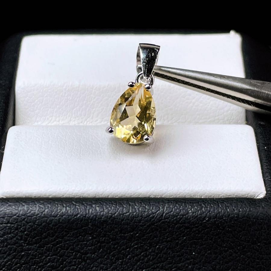 PROME・PREMIUM 天然石 一点物・特別仕様品・シトリン・ペンダントトップ・SILVER925製・シルバー【7x10x5mm ±1mm】V34520 : v34520 : 天然石工場 ...