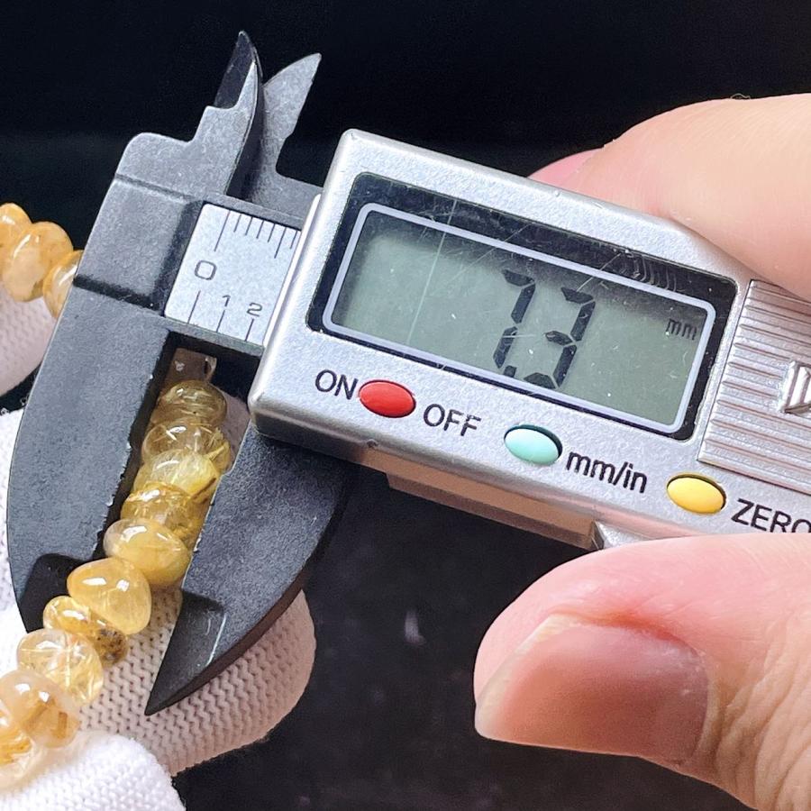PROME 天然石 一点物 ゴールデンルチルクォーツ・ブラジル産・ブレスレット NO.V36792 : 天然石工場直売店 PROME - 通販 ...