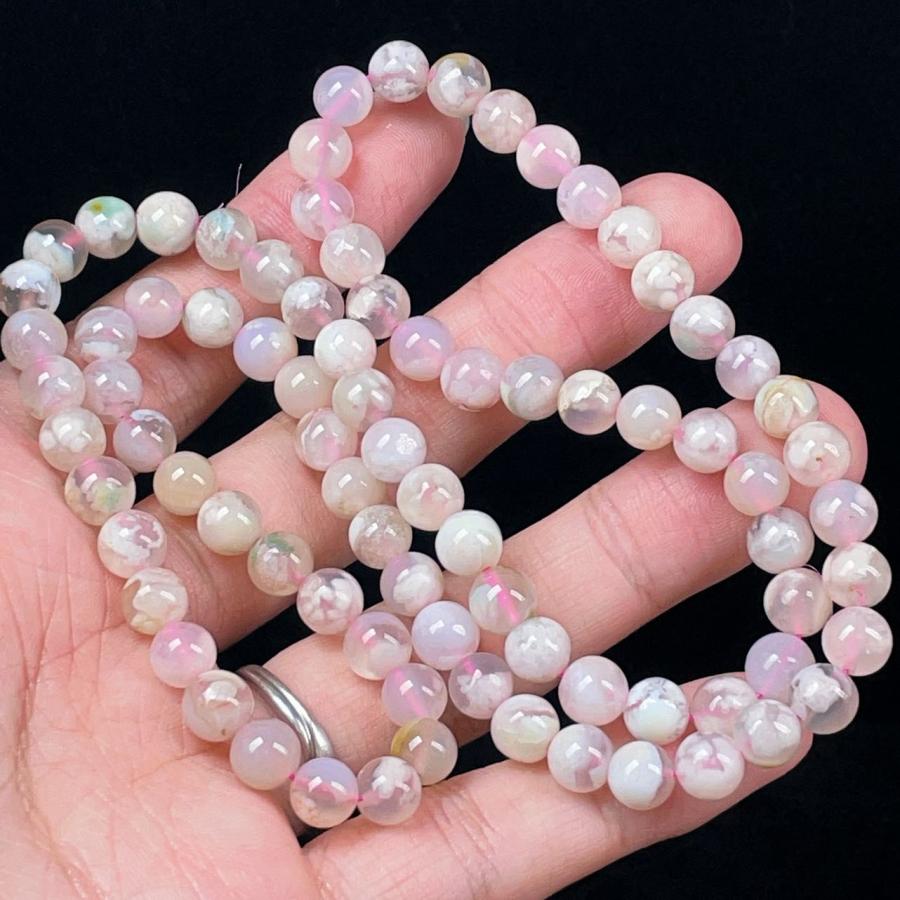 PROME 天然石 一点物 桜瑪瑙 ブレスレット NO.V7264 : 天然石工場直売店 PROME - 通販 - Yahoo!ショッピング