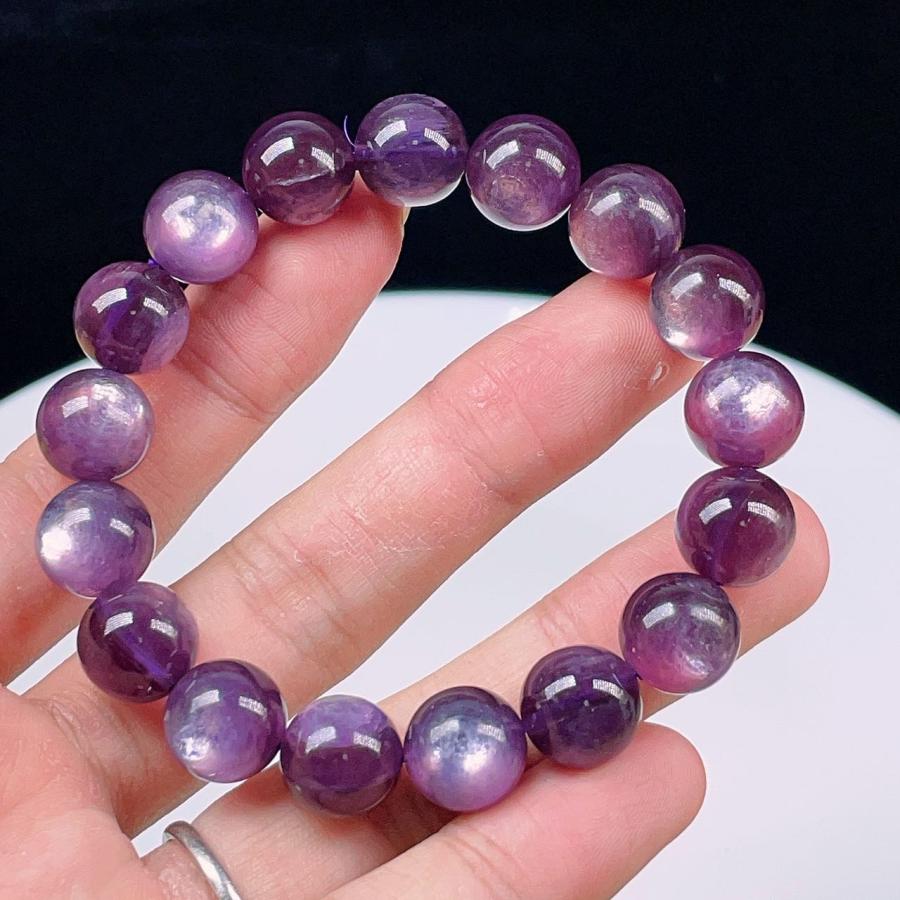 PROME 天然石 一点物 パープルマイカ ブレスレット NO.V989 : 天然石工場直売店 PROME - 通販 - Yahoo!ショッピング