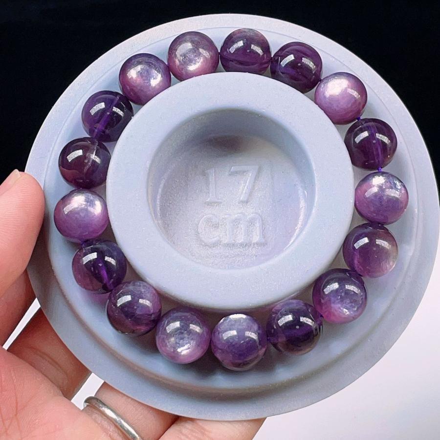 PROME 天然石 一点物 パープルマイカ ブレスレット NO.V989 : 天然石工場直売店 PROME - 通販 - Yahoo!ショッピング