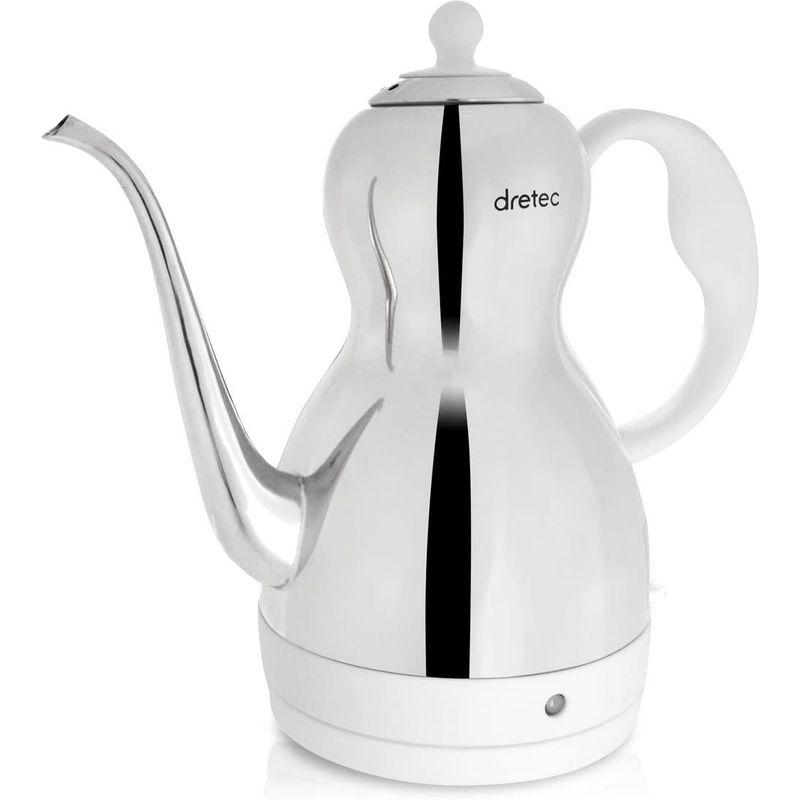 dretec(ドリテック) 電気ケトル ステンレス コーヒー ドリップ ポット 細口 1.0L PO-349WT(ホワイト) :20230601215351-00259us:銀河ショップ ...