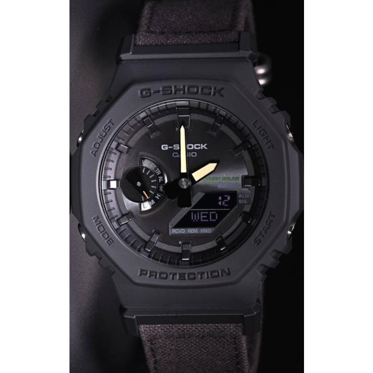 G-SHOCK BASIC スマートウォッチ メンズ Gショック 2100型 ソーラー ケース幅45mm 薄型・軽量 ナイロンベルト ブラック ...