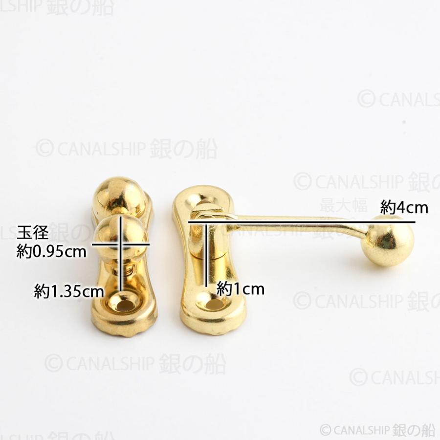 三ツ玉下り 玉ボールロック 掛け金 ラッチ錠 かけがね クラフト 小箱金物 ゴールド 金色 (三ツ玉下り H39 真鍮色) (LKK413-G) :lkk413-g:こだわり雑貨の店銀の船 ...
