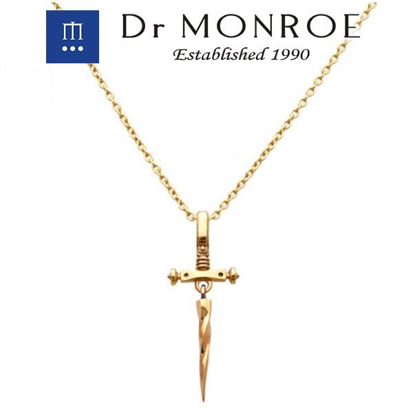 Dr MONROE ドクターモンロー K18ゴールドニードルペンダント ネックレス (チェーン付きペンダント) 10金 K10 チェーン クロス 十字 : 新宿銀の蔵 シルバーアクセサリー ...