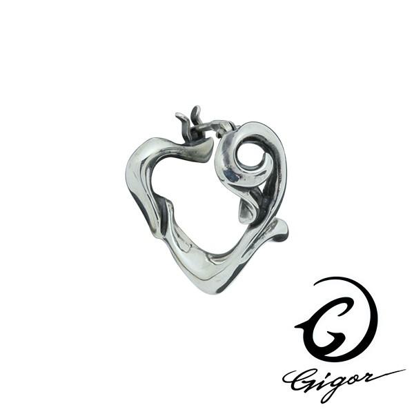 GIGOR ジゴロウ ハーティションピアス 1P 片耳用 左耳用 ピアス フープピアス リングピアス シルバーピアス シルバー925 イヤリング :GGR-P408:新宿銀の蔵 シルバー ...