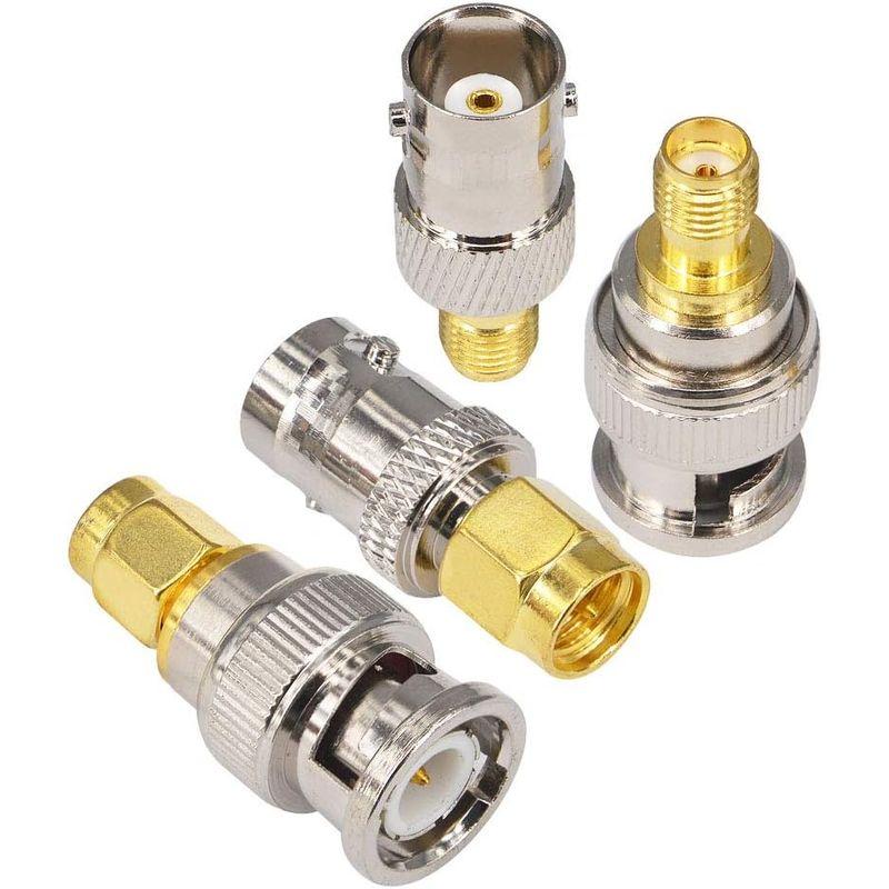 leeyovk BNC⇔SMA変換アンテナアダプタ4種キット BNC（オス、メス）⇒SMA（オス、メス） 同軸 ケーブルプラグ RF コネク :20230817004055-00115:宜野湾 ...