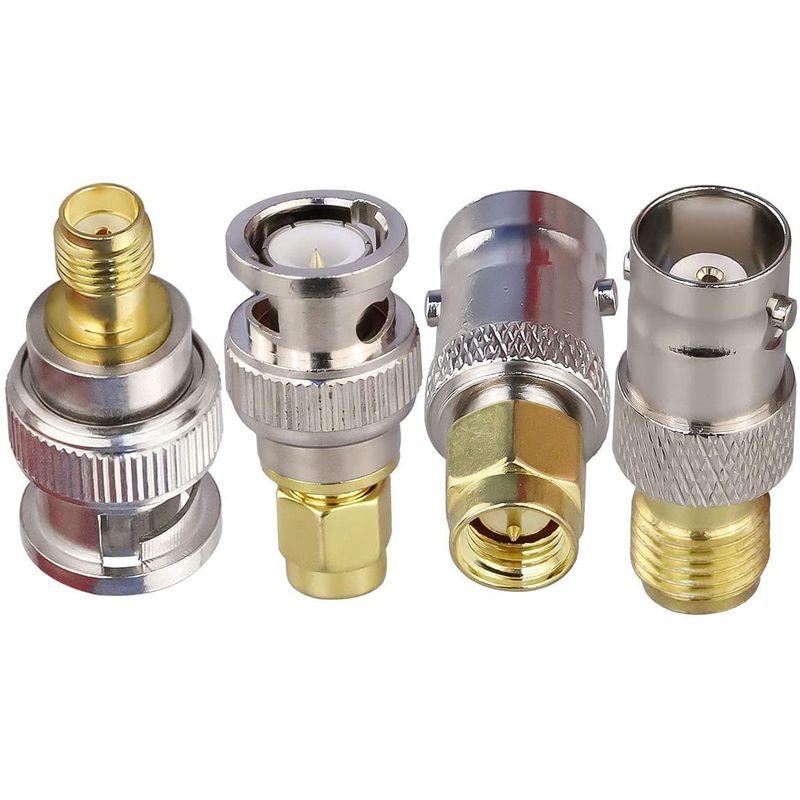 SMA⇔BNCキットRF同軸アダプタ 変換コネクタ BNC オス メス⇔SMAオス メス 4種類の取り付けコネクタ SMA⇔BNC RFコネ :20230817004055-00214:宜野湾 ...