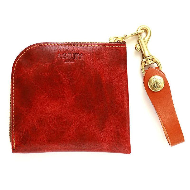 アジリティアファ(AGILITY affa)『アルジャンショート』キップワックス(全5色)コインケース L字ファスナー 小銭入れ/レッド : 20240219145440-00135 ...