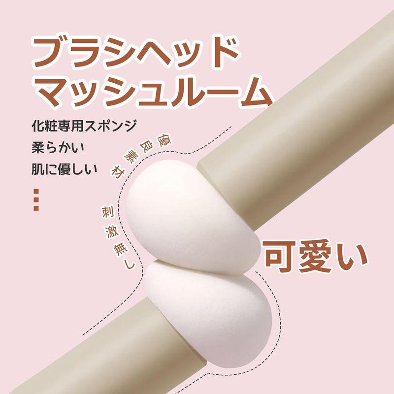 Mesanda コンシーラーブラシ スポンジ メイクブラシ 化粧ブラシ マッシュルーム 携帯用 ファンデーションブラシ パウダー 化粧筆 自 : 20240223015242-00049 ...