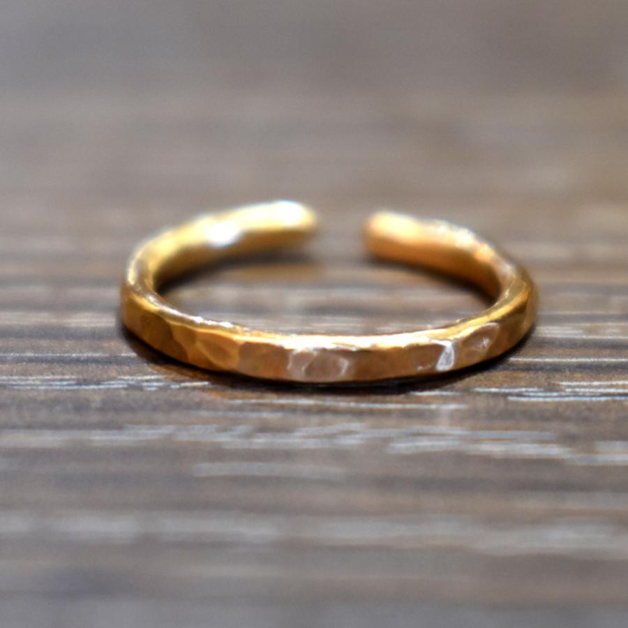 14KGF きらきら槌目のトゥリング（足指リング）【オーダーメイド】トゥーリング ピンキーリング シンプル トォリング : 銀石-GINSHI - 通販 - Yahoo!ショッピング