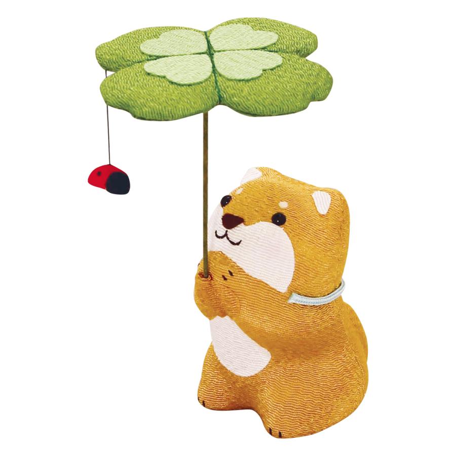 ちりめん るんるん四つ葉のクローバー オブジェ 犬・猫雑貨 猫グッズ 柴犬 : 犬雑貨専門店 銀屋 - 通販 - Yahoo!ショッピング