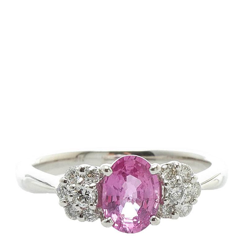 K18WG ホワイトゴールド ピンクサファイア0.94ct ダイヤ0.25ct リング 指輪 レディース 10号 中古 :1-0080995:銀座パリス Yahoo!ショッピング店 - 通販 ...