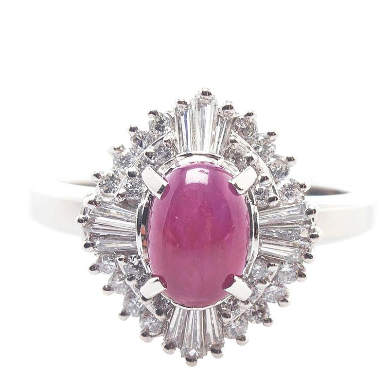 Pt900 プラチナ スタールビー2.08ct ダイヤ0.70ct リング 指輪 レディース 16号 中古 : 銀座パリス Yahoo!ショッピング店 - 通販 - Yahoo!ショッピング