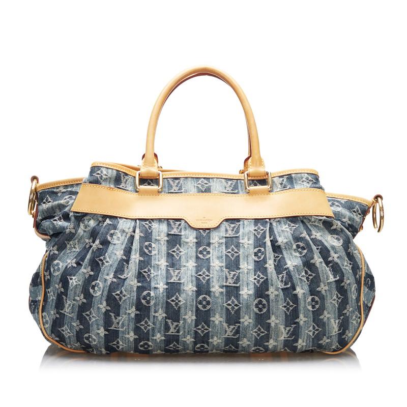★最終価格【5oe5553-h】ルイヴィトン ハンドバッグ モノグラム・デニム カバレイエGM M95336 ブルー 2wayバッグ【中古】レディース LOUIS VUITTON（ルイ・ヴィトン） ルイ ヴィトン モノグラム デニム