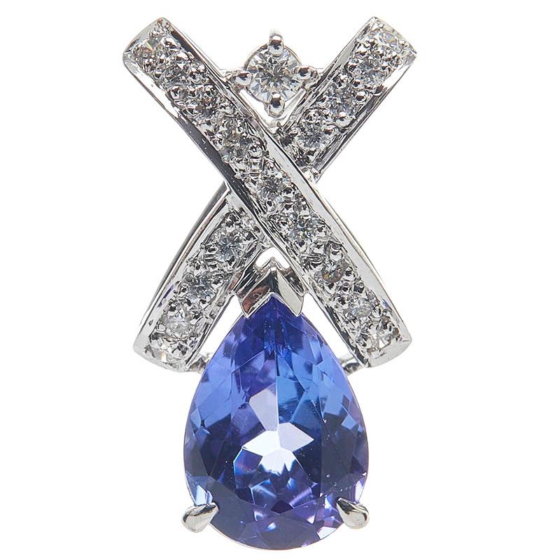 Pt900 プラチナ タンザナイト2.18ct ダイヤ0.24ct ペンダントトップ レディース 中古 : 銀座パリス Yahoo!ショッピング店 - 通販 - Yahoo!ショッピング