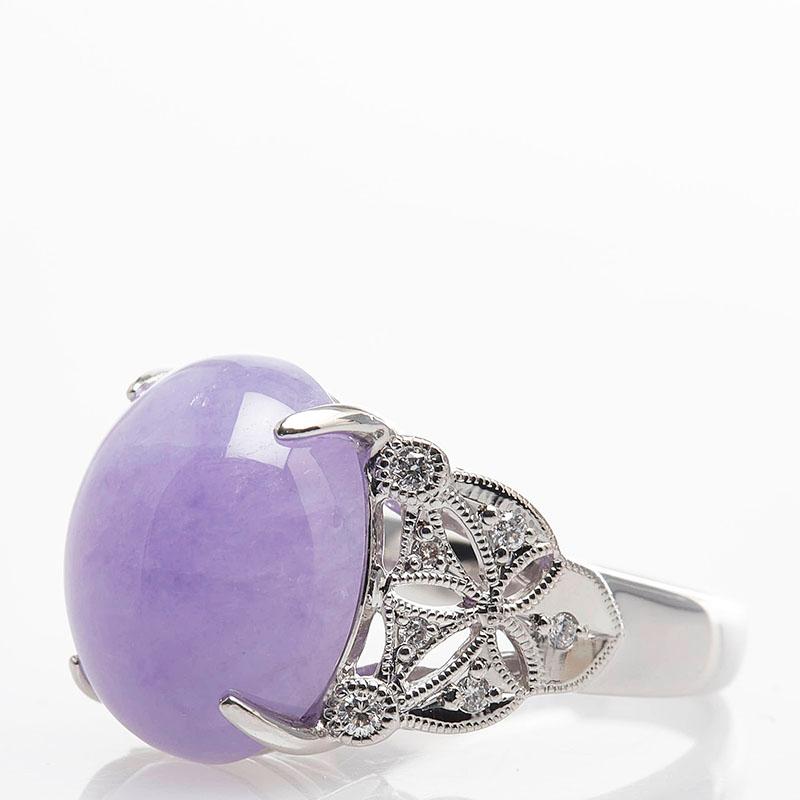 Pt900 プラチナ ラベンダーヒスイ13.86ct ダイヤ0.19ct リング 指輪 レディース 12.5号 中古 : 銀座パリス Yahoo!ショッピング店 - 通販 - Yahoo!ショッピング