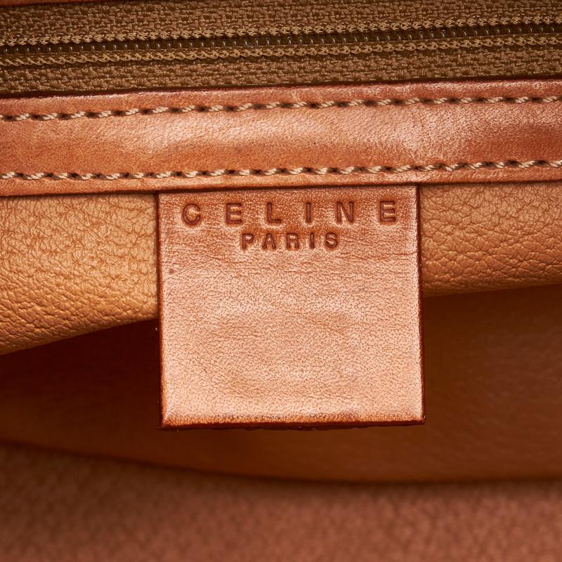 CELINE セリーヌ マカダム ハーフムーン ハンドバッグ ブラウン PVC レザー レディース 【中古】 : 銀座パリス Yahoo!ショッピング店 - 通販 - Yahoo!ショッピング