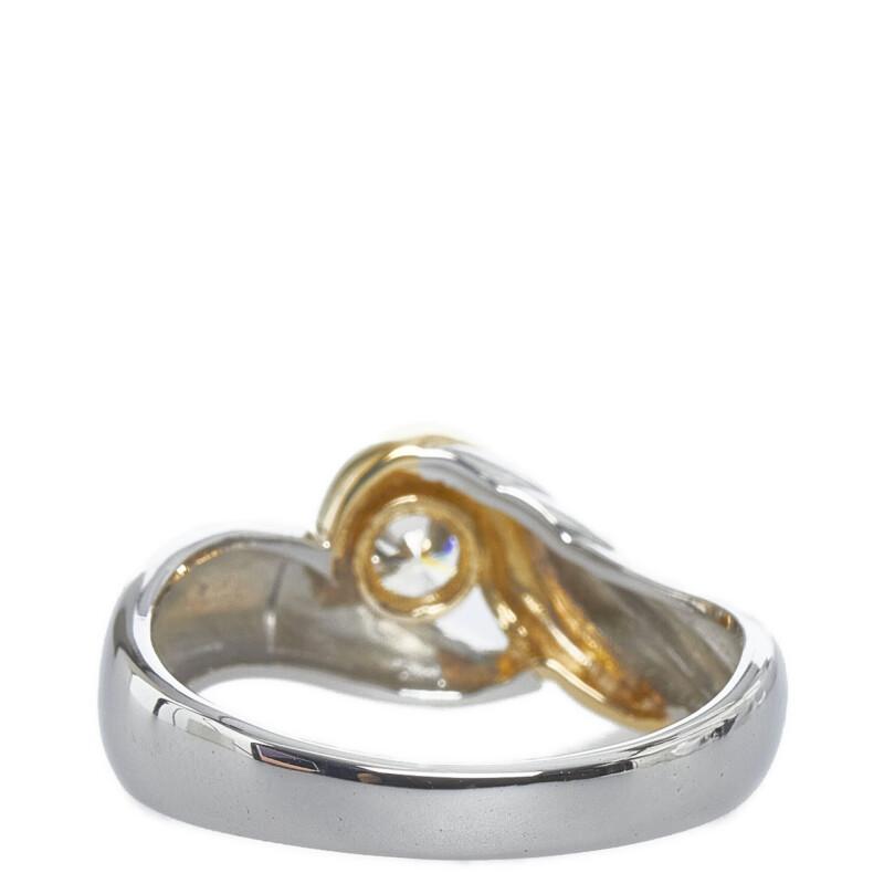 Pt900 プラチナ K18 ゴールド コンビ ダイヤ0.20ct リング 指輪 レディース 11.5号 中古 : 銀座パリス Yahoo!ショッピング店 - 通販 - Yahoo!ショッピング