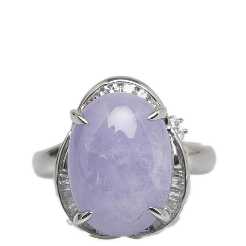 Pt900 プラチナ ラベンダー翡翠9.20ct ダイヤ0.36ct リング 指輪 レディース 12号 中古 : 銀座パリス Yahoo!ショッピング店 - 通販 - Yahoo!ショッピング
