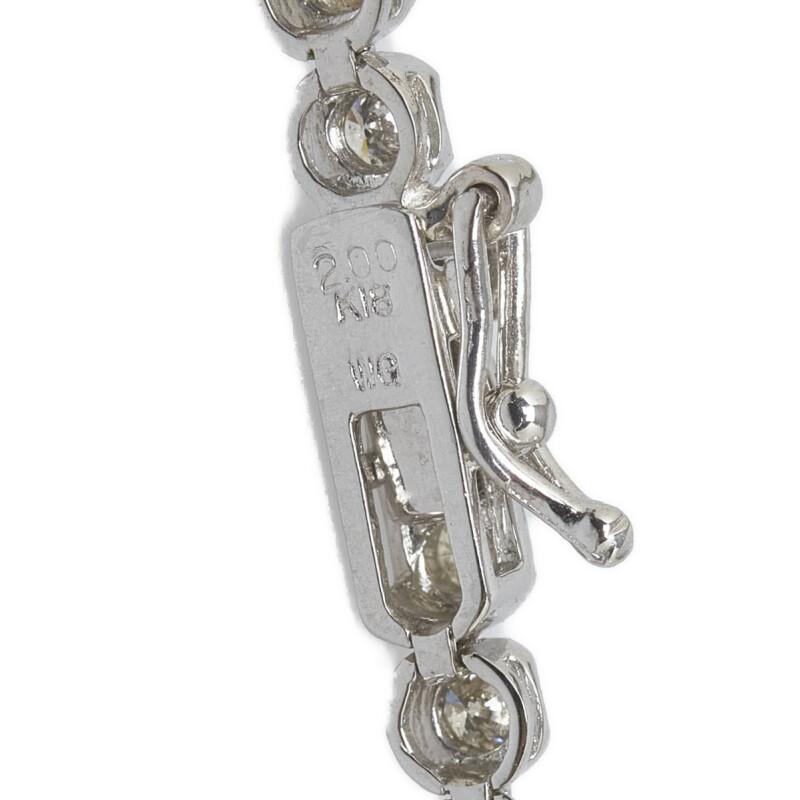 K18WG ホワイトゴールド ダイヤ2.00ct テニスブレスレット ブレスレット レディース 中古 :1-0112333:銀座パリス Yahoo!ショッピング店 - 通販 - Yahoo ...