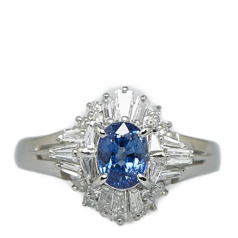 Pt900 プラチナ サファイア1.01ct ダイヤ0.59ct リング 指輪 レディース 10号 中古 : 銀座パリス Yahoo!ショッピング店 - 通販 - Yahoo!ショッピング