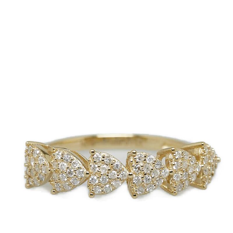 K18YG イエローゴールド ダイヤ0.37ct リング 指輪 レディース 13号 中古 :1-0112920:銀座パリス Yahoo!ショッピング店 - 通販 - Yahoo!ショッピング