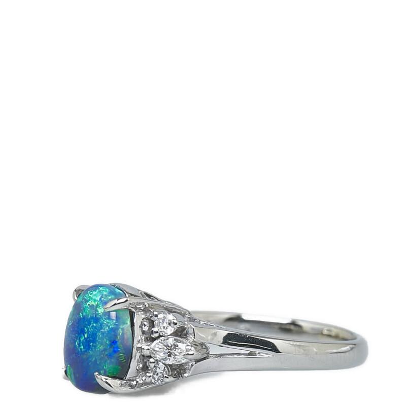 Pt900 プラチナ ブラックオパール1.34ct ダイヤ0.20ct リング 指輪 レディース 8号 中古 :1-0115982:銀座パリス Yahoo!ショッピング店 - 通販 ...
