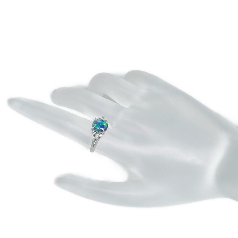 Pt900 プラチナ ブラックオパール1.34ct ダイヤ0.20ct リング 指輪 レディース 8号 中古 :1-0115982:銀座パリス Yahoo!ショッピング店 - 通販 ...