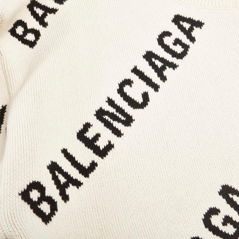 BALENCIAGA バレンシアガ ALLOVER LOGO CREW NECK KNIT ニット BALENCIAGA バレンシアガ ALLOVER LOGO CREW NECK KNIT ニット
