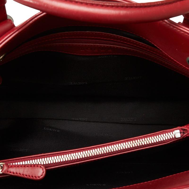 LOEWE（ロエベ） アナグラム カモッシオ ハンドバッグ 060307 レッド レザー レディース 【中古】 : 銀座パリス Yahoo ...