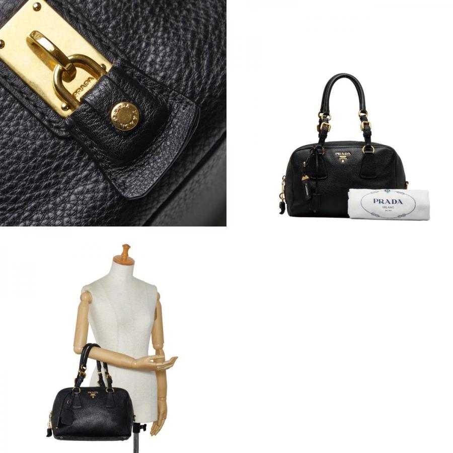 PRADA プラダ ヴィッテロダイノ ゴールド金具 ハンドバッグ ミニ PRADA プラダ ヴィッテロダイノ ゴールド金具 ハンドバッグ ミニ