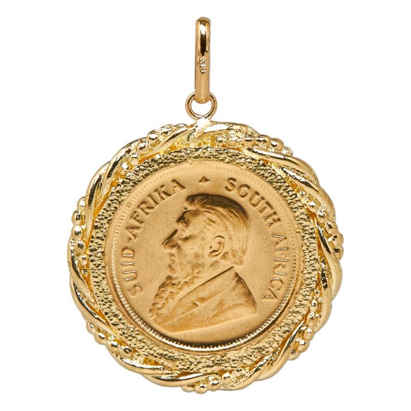 K22 ゴールド K18YG イエローゴールド クルーガーランド コインモチーフ 1/10OZ ペンダントトップ レディース 中古 :1-0122966:銀座パリス Yahoo!ショッピング店 ...